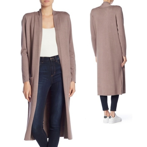 Cyrus | Sweaters | Cyrus Long Knit Duster Cardigan Taupe Nwt | Poshmark